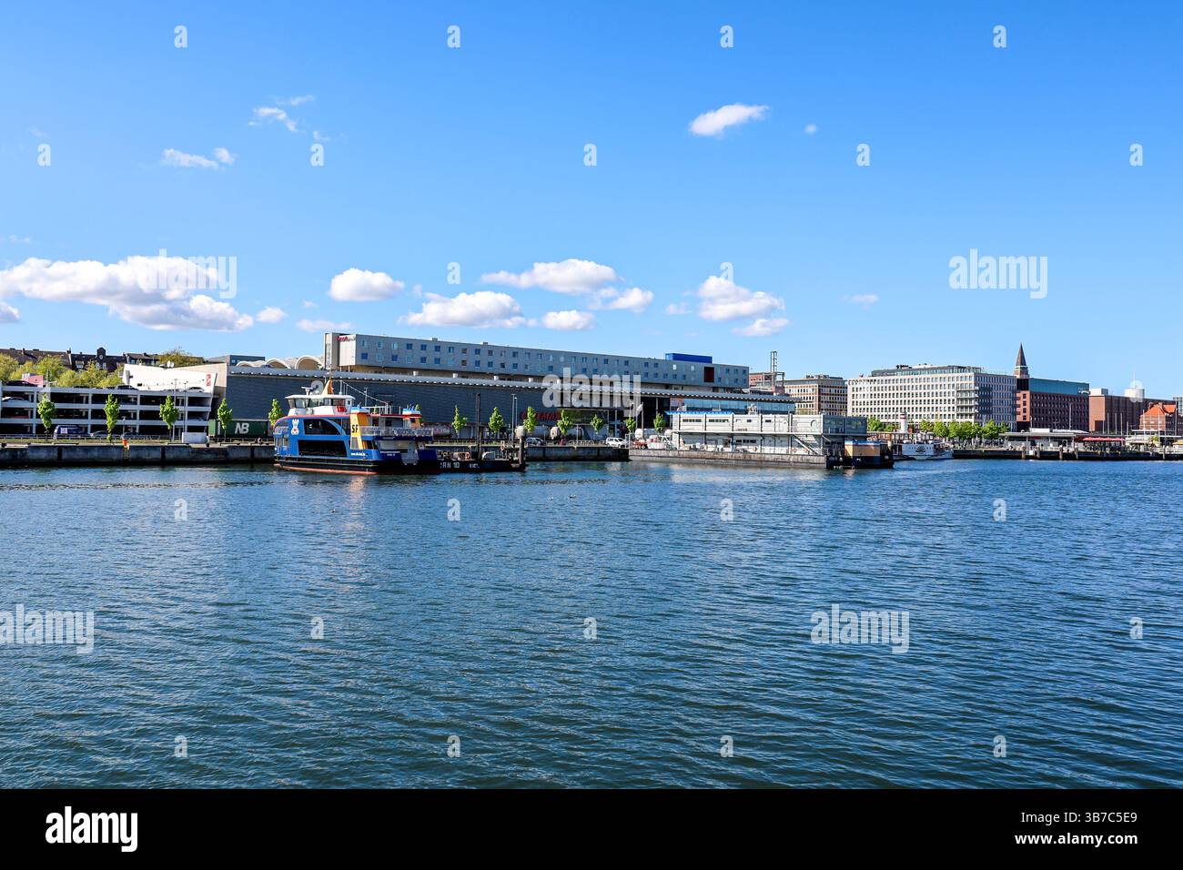 Kiel, Germany - 05 May 2025: Ferry and other boats docking in Kiel ...
