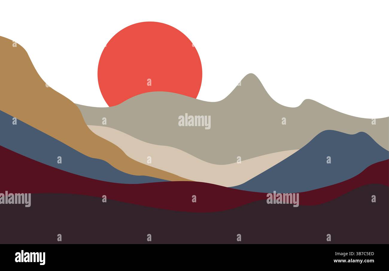 Abstract contemporary hills Stock Vector Images - Alamy