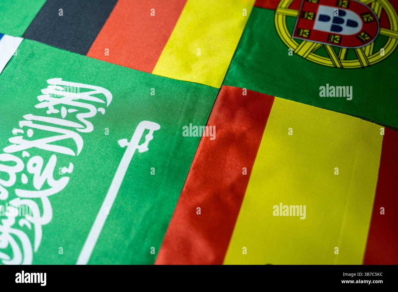 Flags in international championship tournament Stock Photo - Alamy