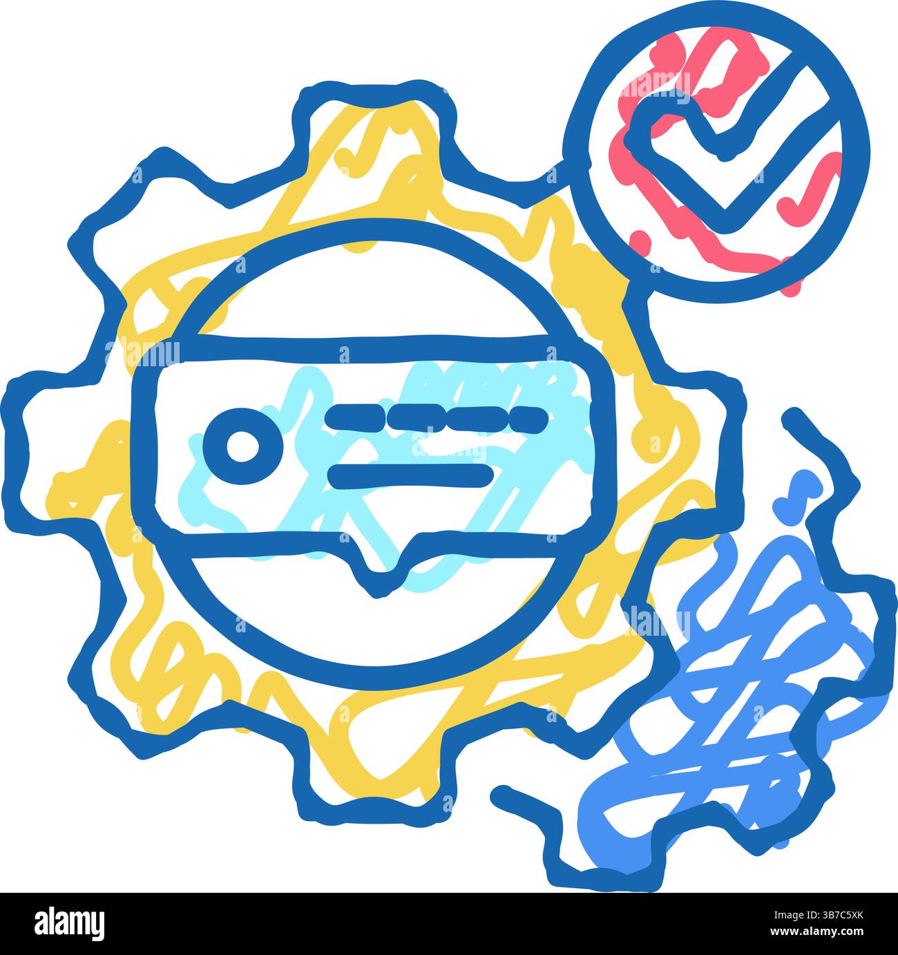 tutorial processing icon doodle illustration Stock Vector Image & Art ...