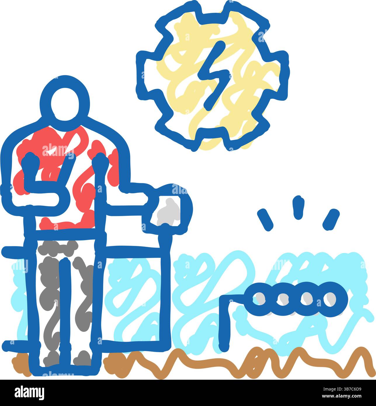 switches and sockets installation icon doodle illustration Stock Vector ...