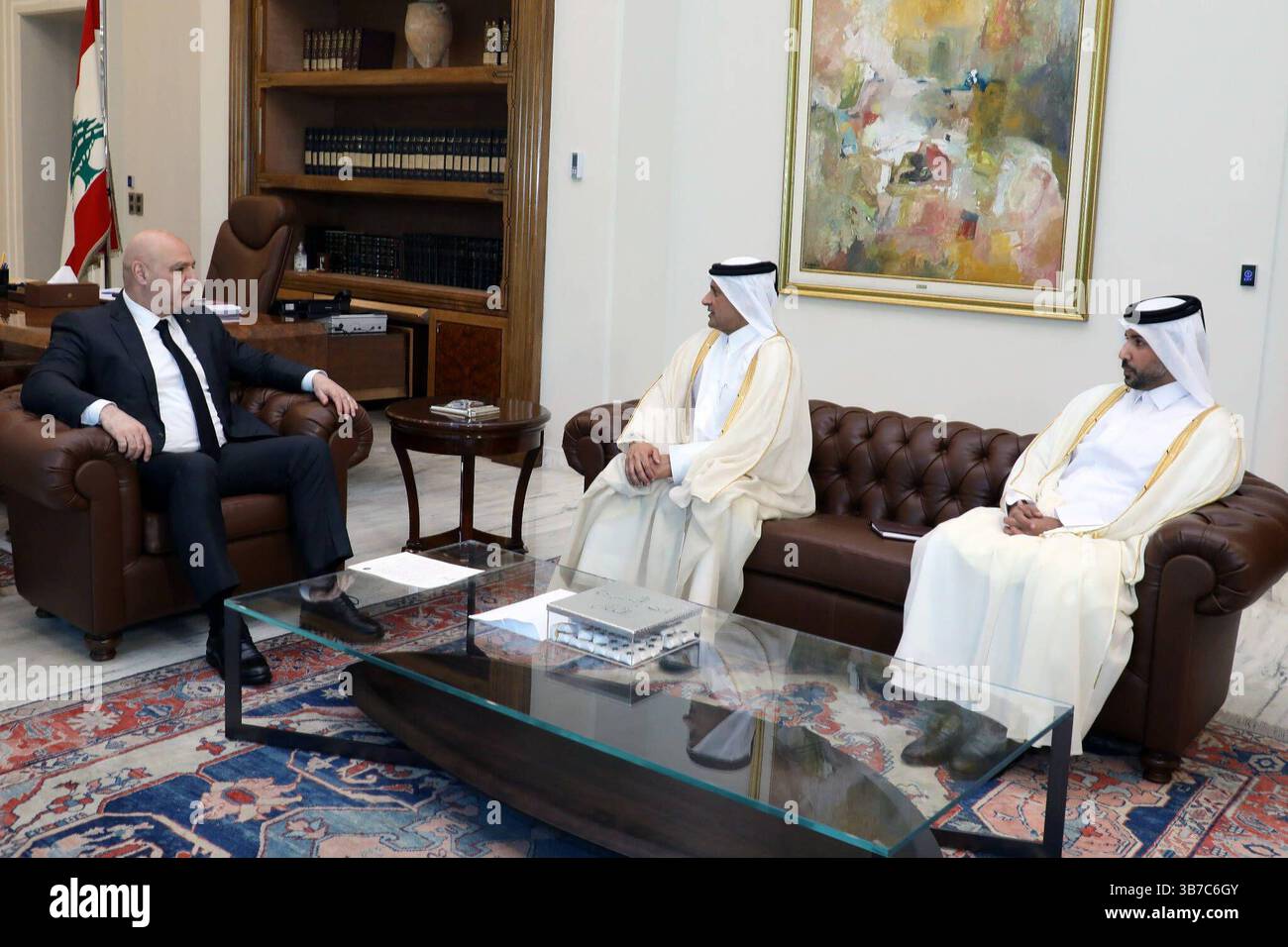 Lebanese President Joseph Aoun receives an invitation from the Qatari ...