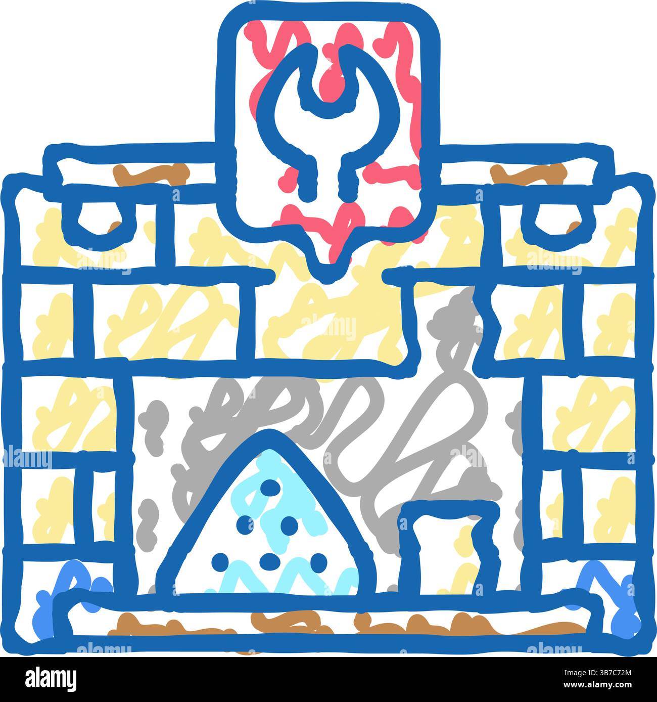 fireplace repair icon doodle illustration Stock Vector Image & Art - Alamy