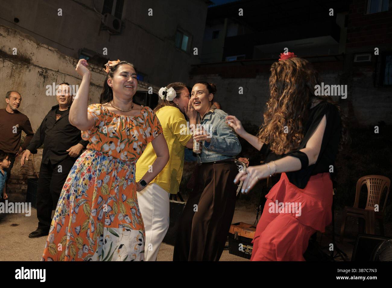 Women seen dancing during the Hidirellez celebrations. Gypsies living ...