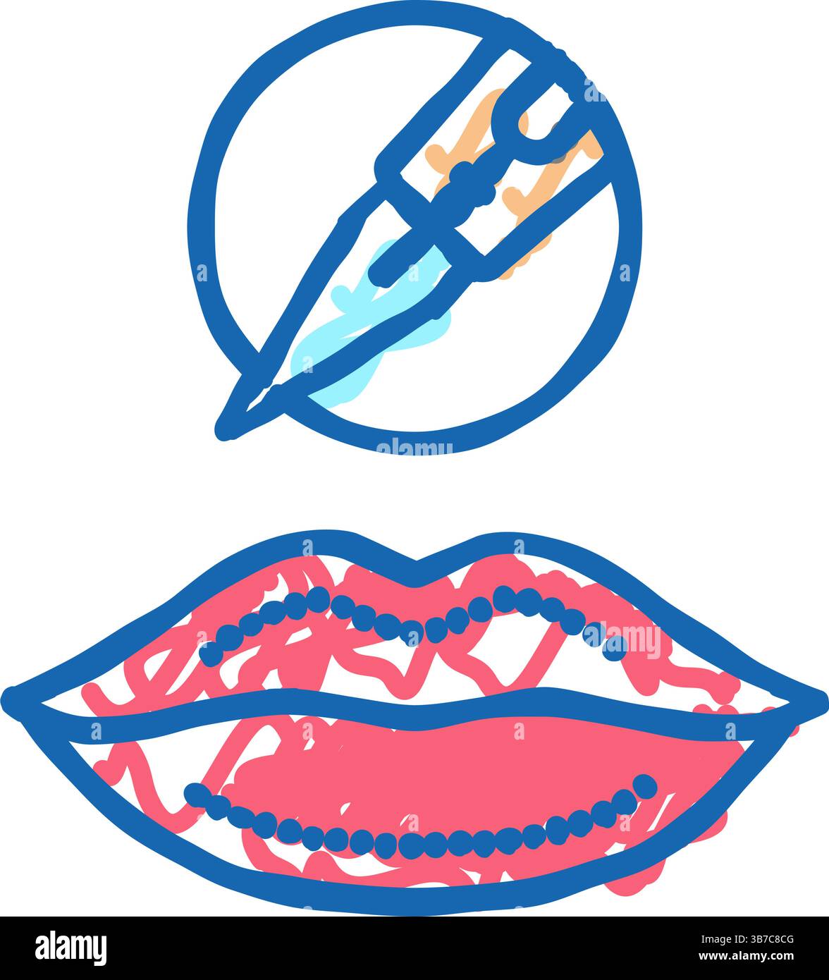 lip tattoo icon doodle illustration Stock Vector Image & Art - Alamy