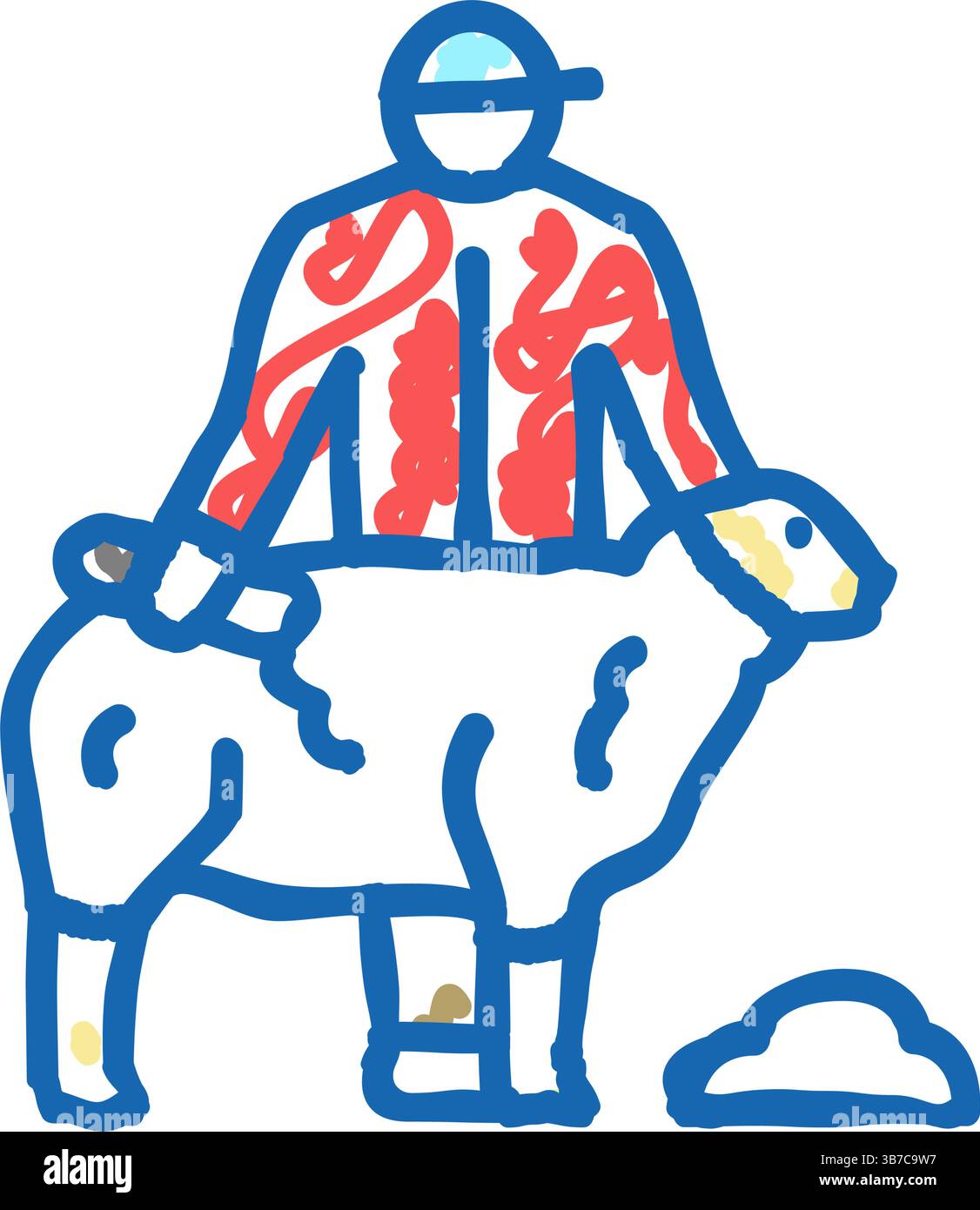 shear sheep icon doodle illustration Stock Vector Image & Art - Alamy