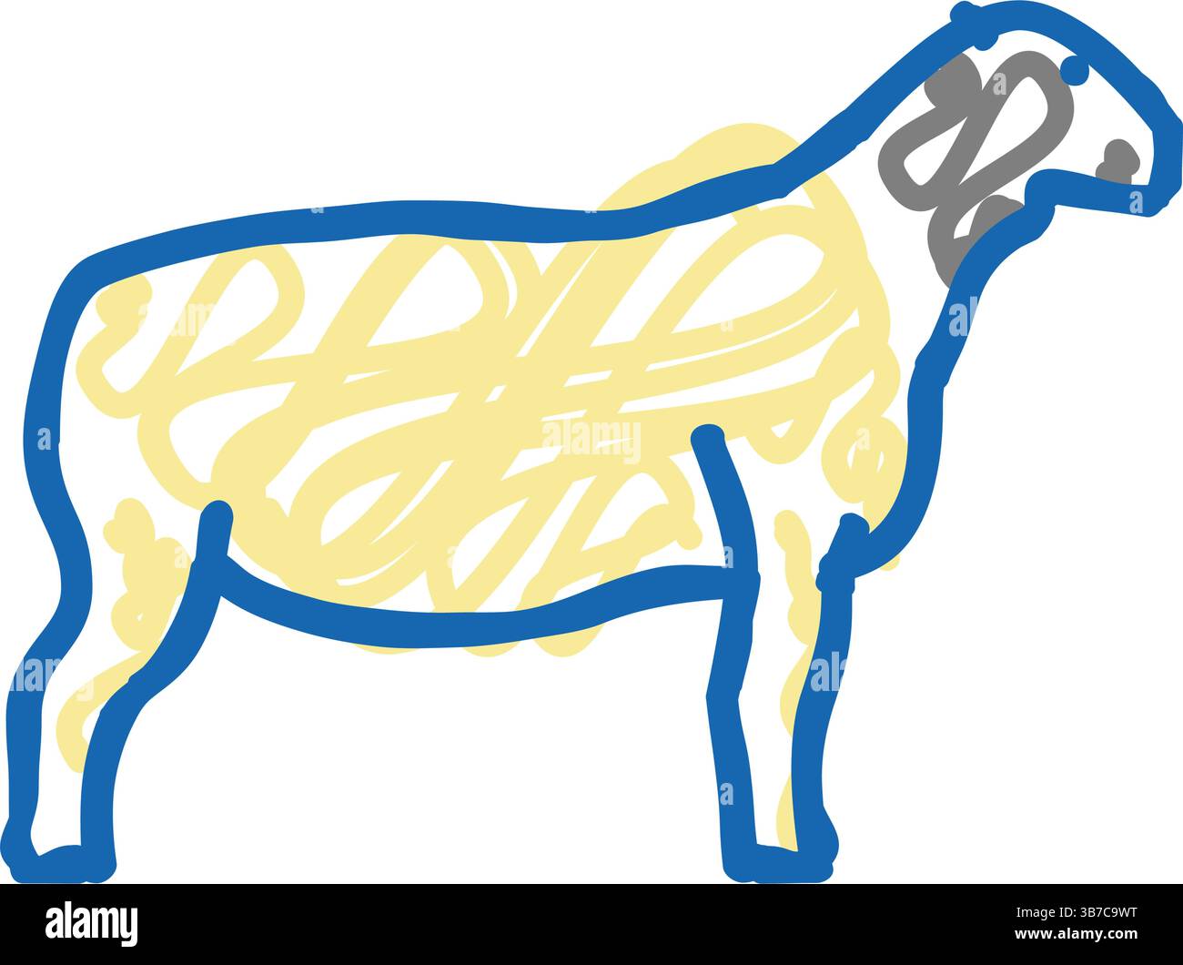 dorper sheep icon doodle illustration Stock Vector Image & Art - Alamy