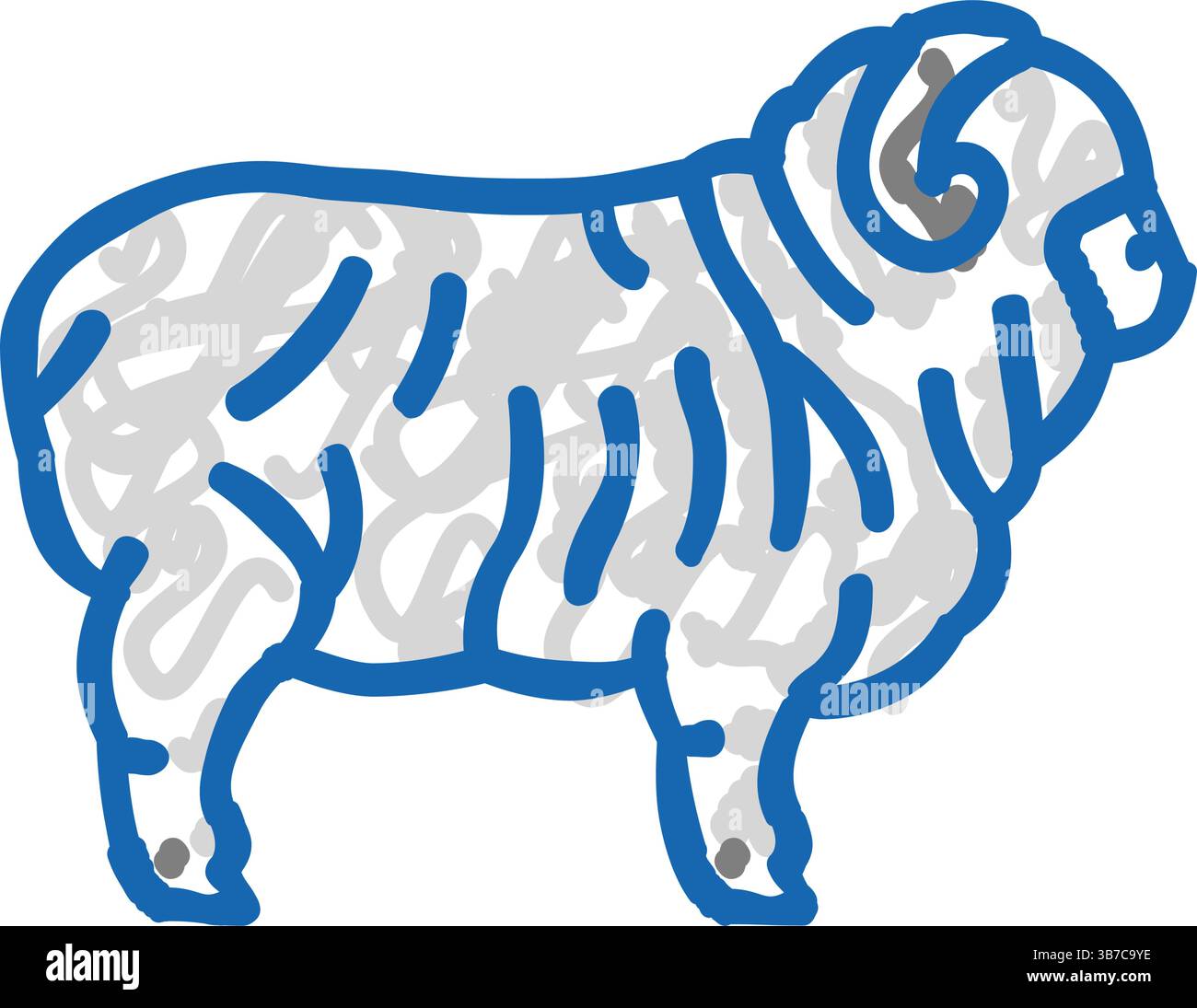 Merino ram Stock Vector Images - Alamy