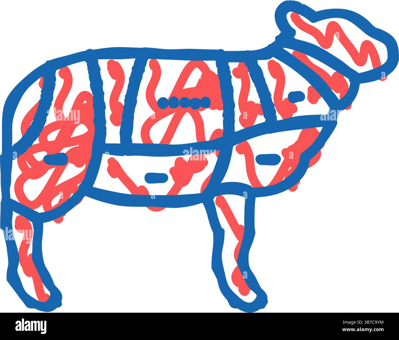 meat sheep icon doodle illustration Stock Vector Image & Art - Alamy