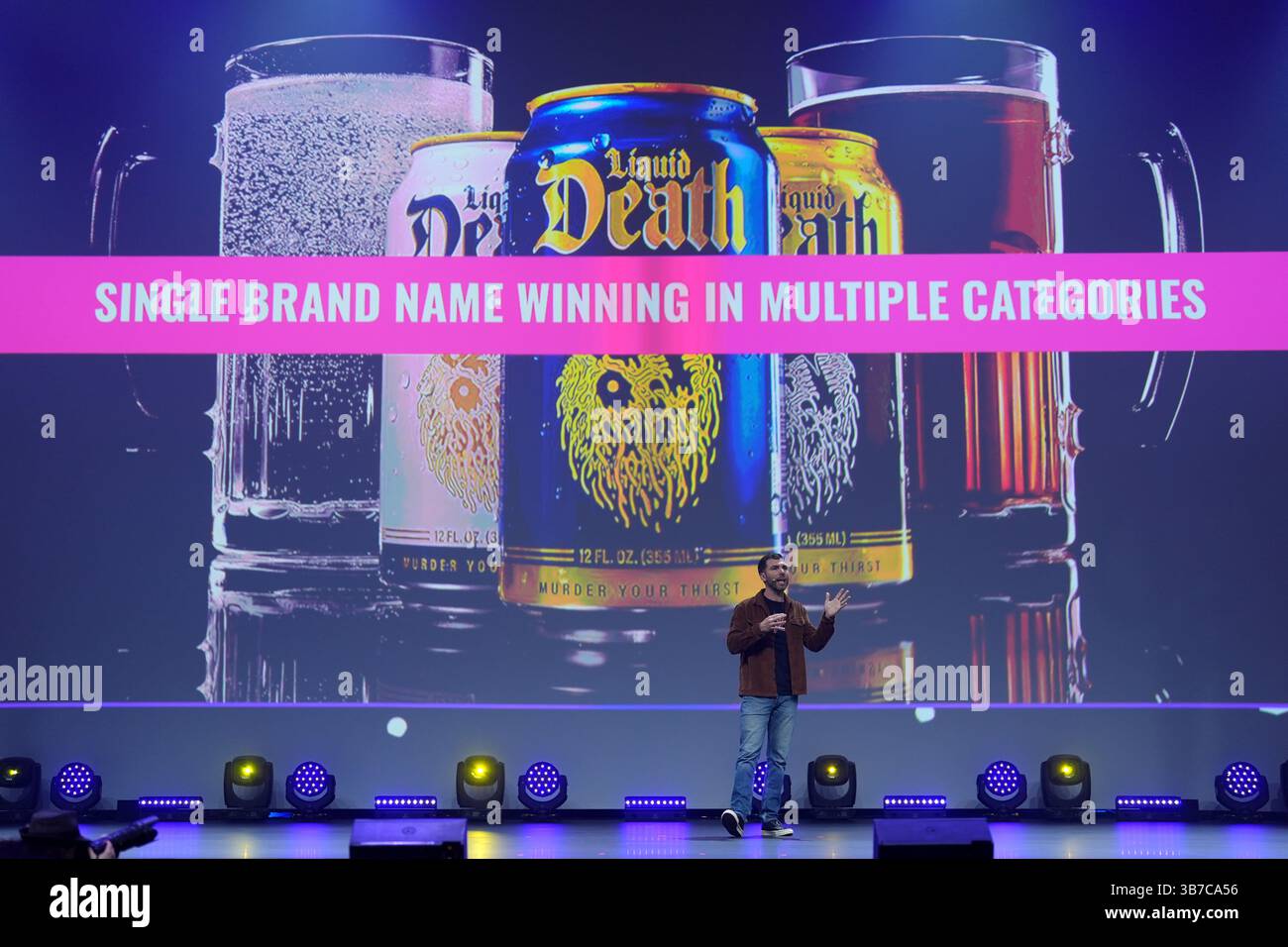 06 May 2025, Hamburg: Mike Cessario, founder and CEO of Liquid Death ...