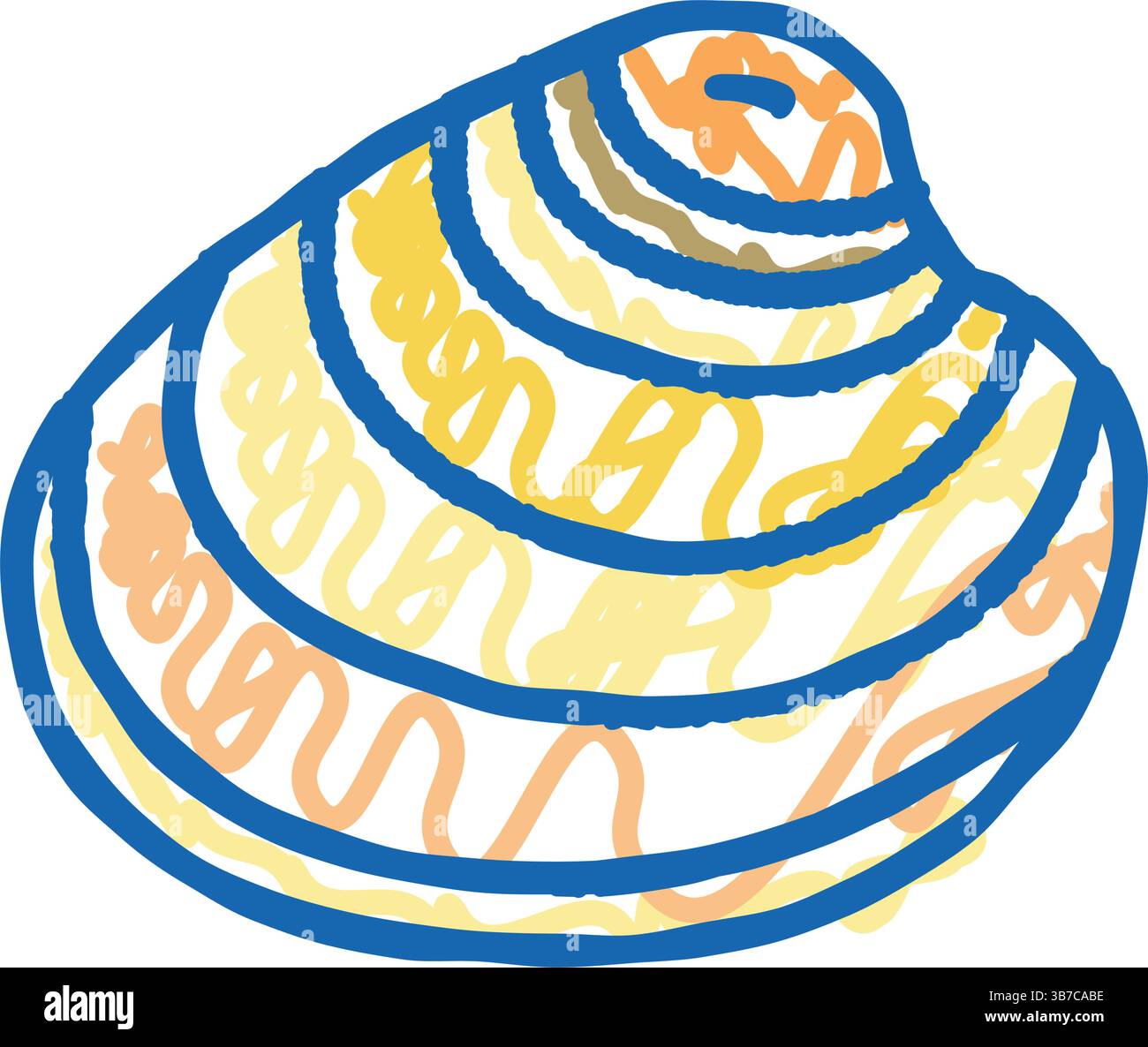 hard-shell atlantic clam icon doodle illustration Stock Vector Image ...