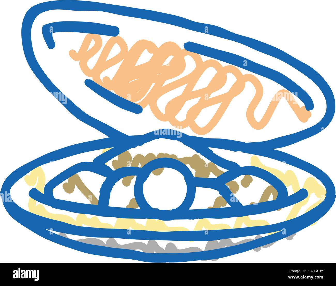 pearl oyster shell icon doodle illustration Stock Vector Image & Art ...