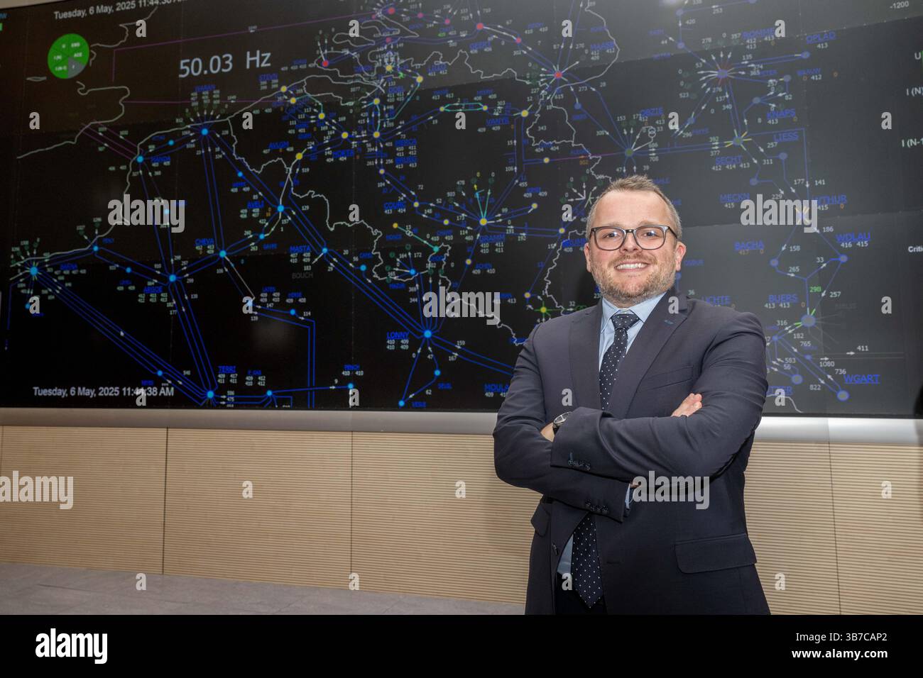 Brussels, Belgium. 06th May, 2025. Minister of Energy Mathieu Bihet ...