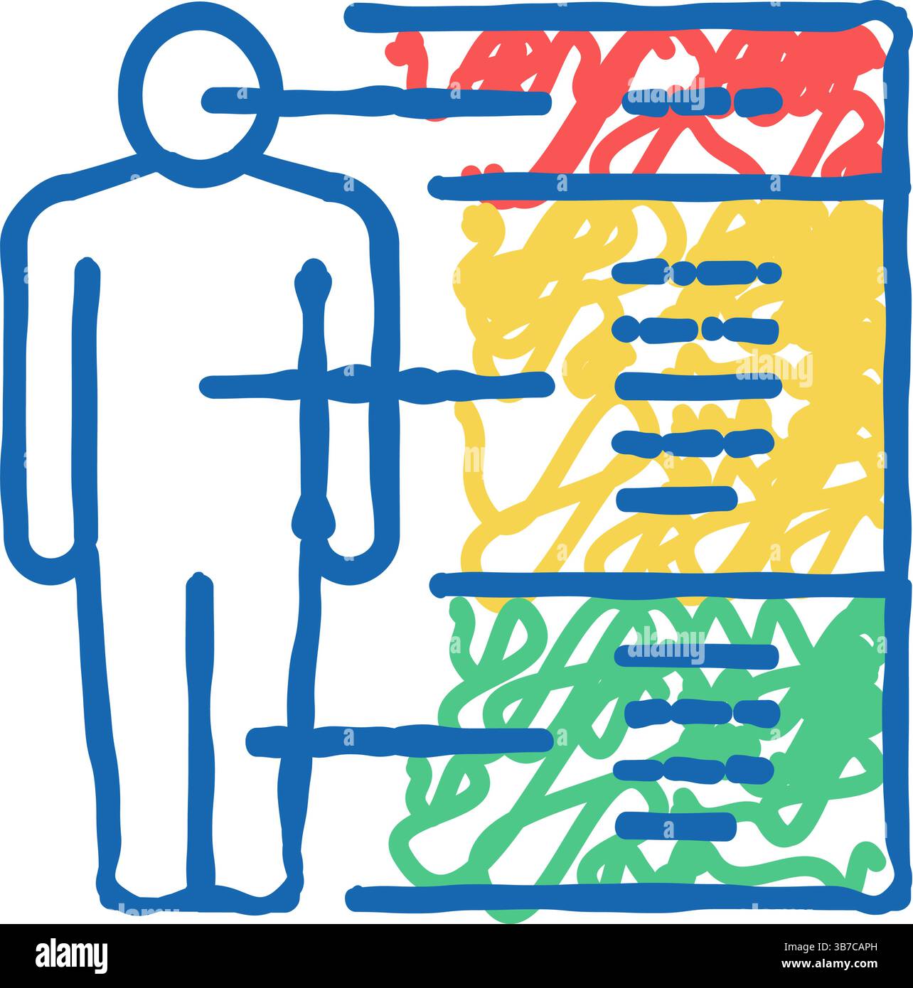 anatomical diagram icon doodle illustration Stock Vector Image & Art ...