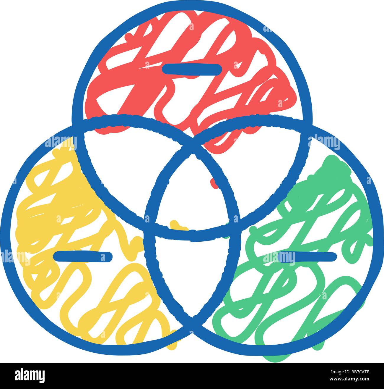 venn diagram icon doodle illustration Stock Vector Image & Art - Alamy