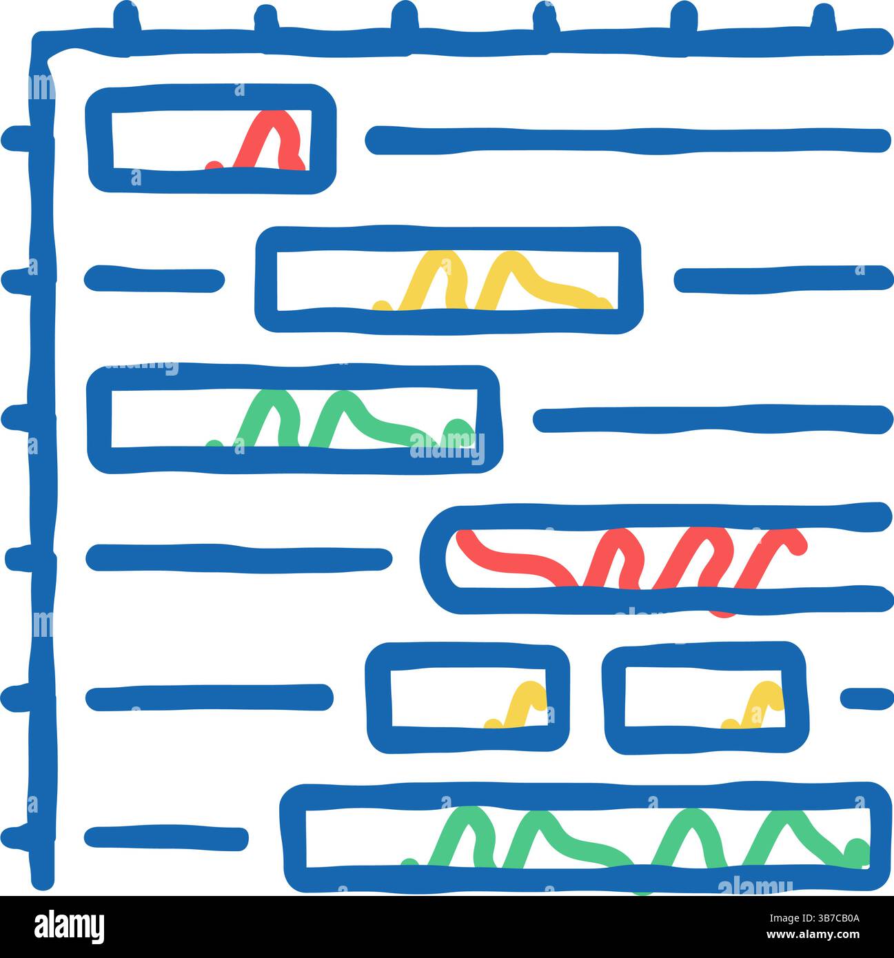 Gantt bar chart Stock Vector Images - Alamy