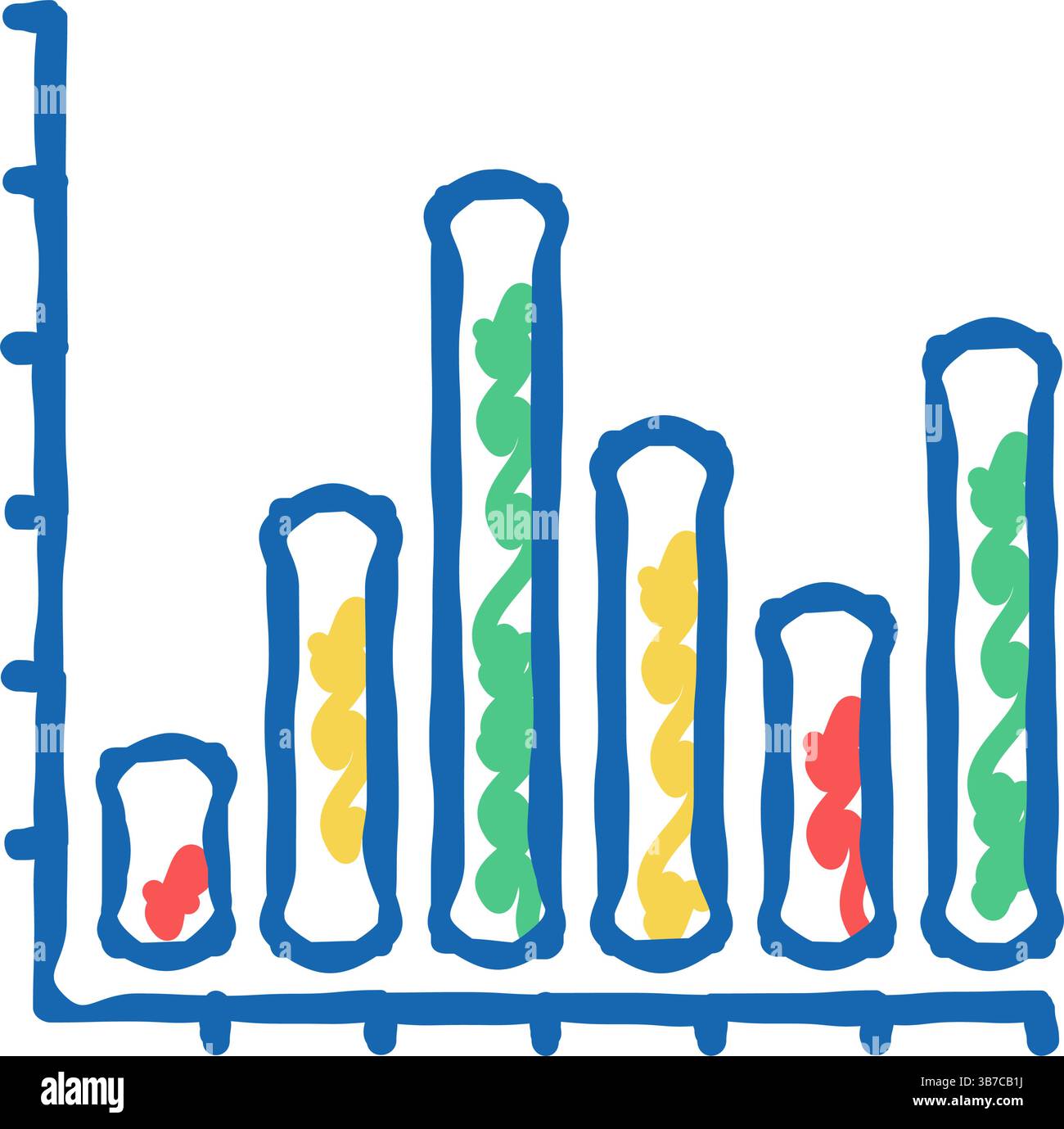 bar graph icon doodle illustration Stock Vector Image & Art - Alamy