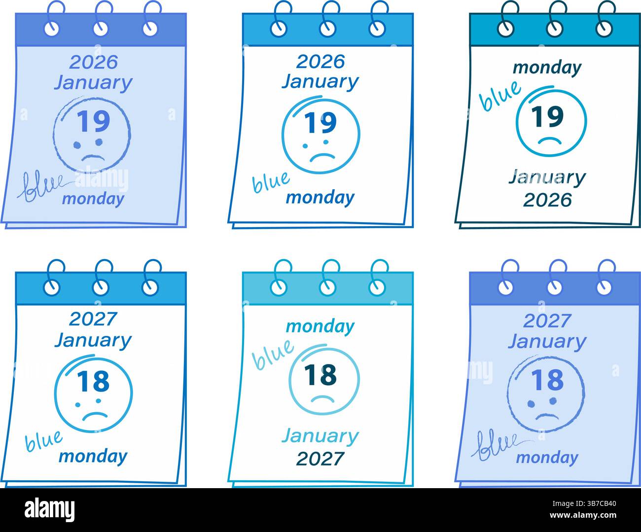 2026 January 19 and 27 January 18 Spring bound Calendar Pages with ...