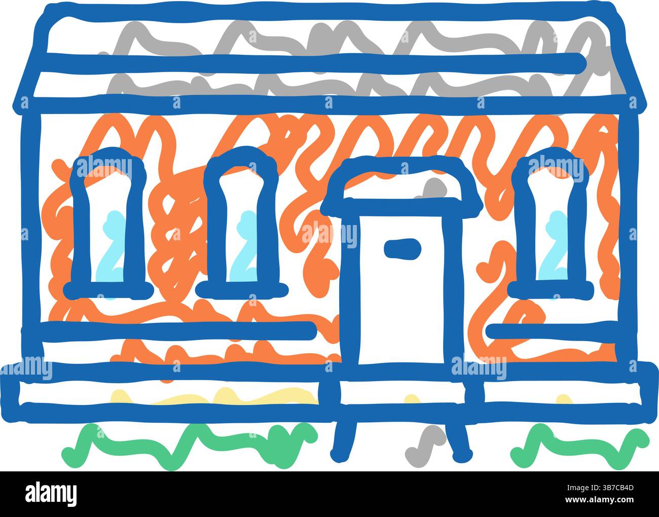 tiny home icon doodle illustration Stock Vector Image & Art - Alamy