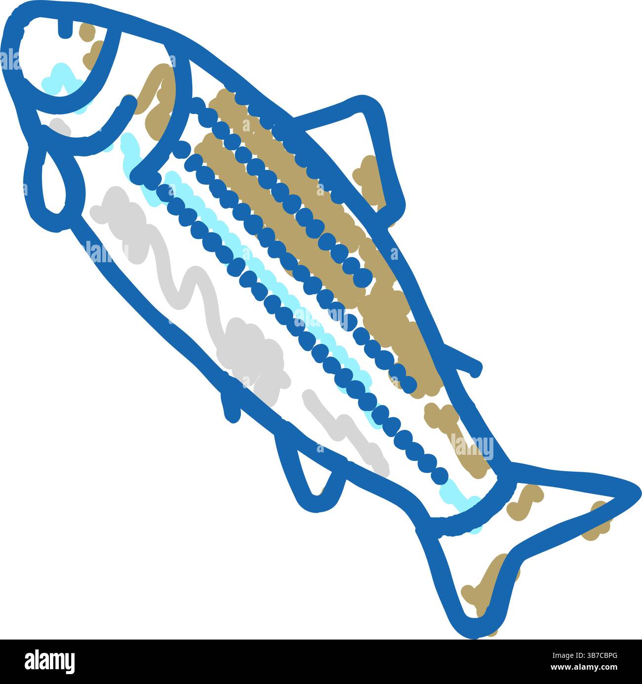 adult salmon icon doodle illustration Stock Vector Image & Art - Alamy