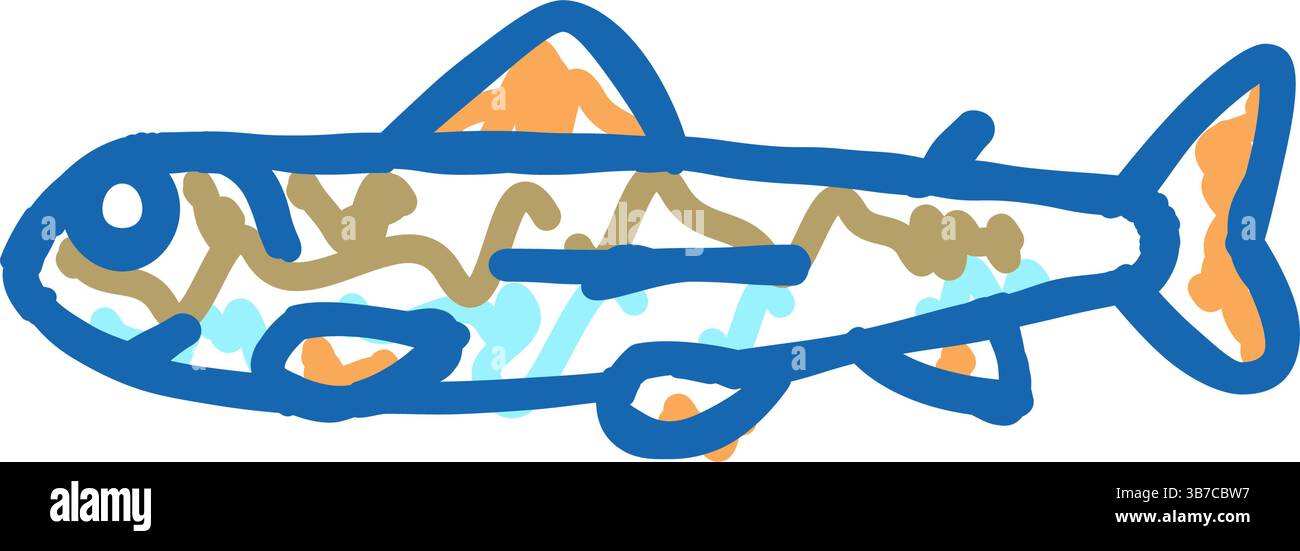 Fry salmon Stock Vector Images - Alamy