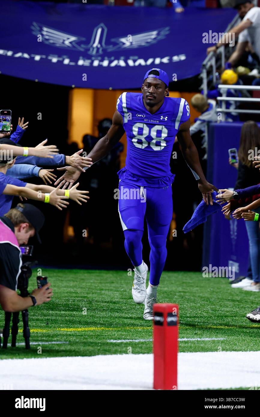 ST. LOUIS, MO - MAY 02: St. Louis Battlehawks wide receiver Hakeem ...