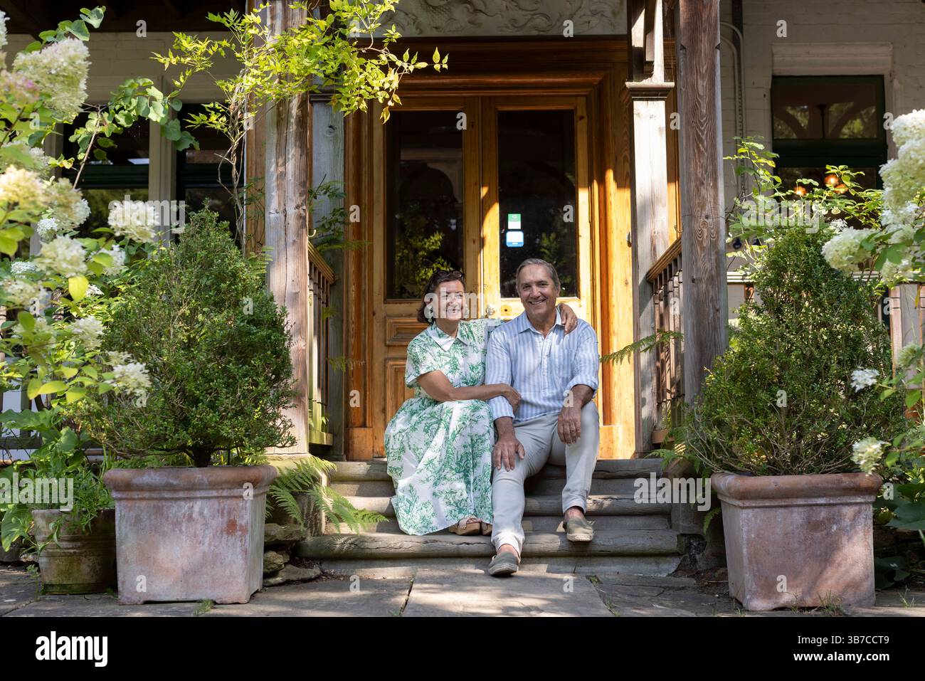 Andy Hill and his wife, Sheila, who restored the derelict and ...