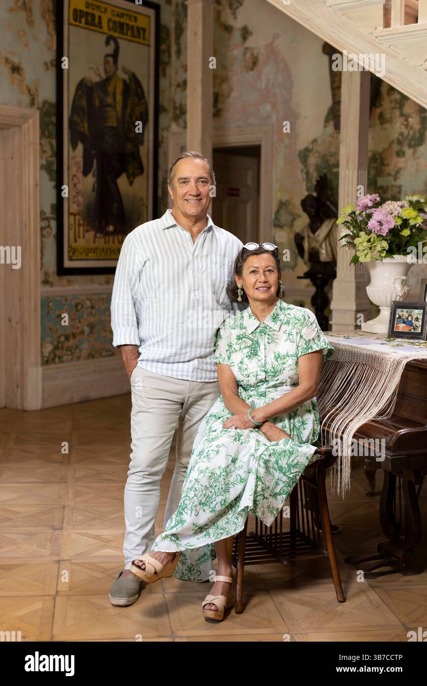 Andy Hill and his wife, Sheila, who restored the derelict and ...