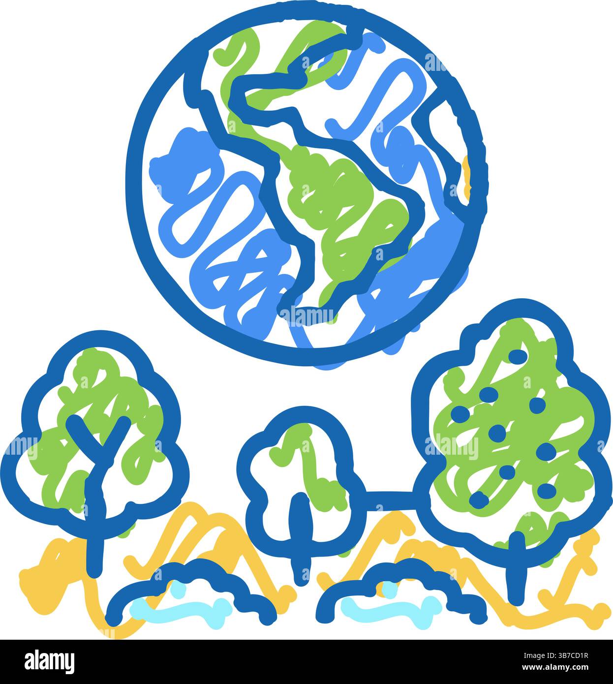 earth environment icon doodle illustration Stock Vector Image & Art - Alamy