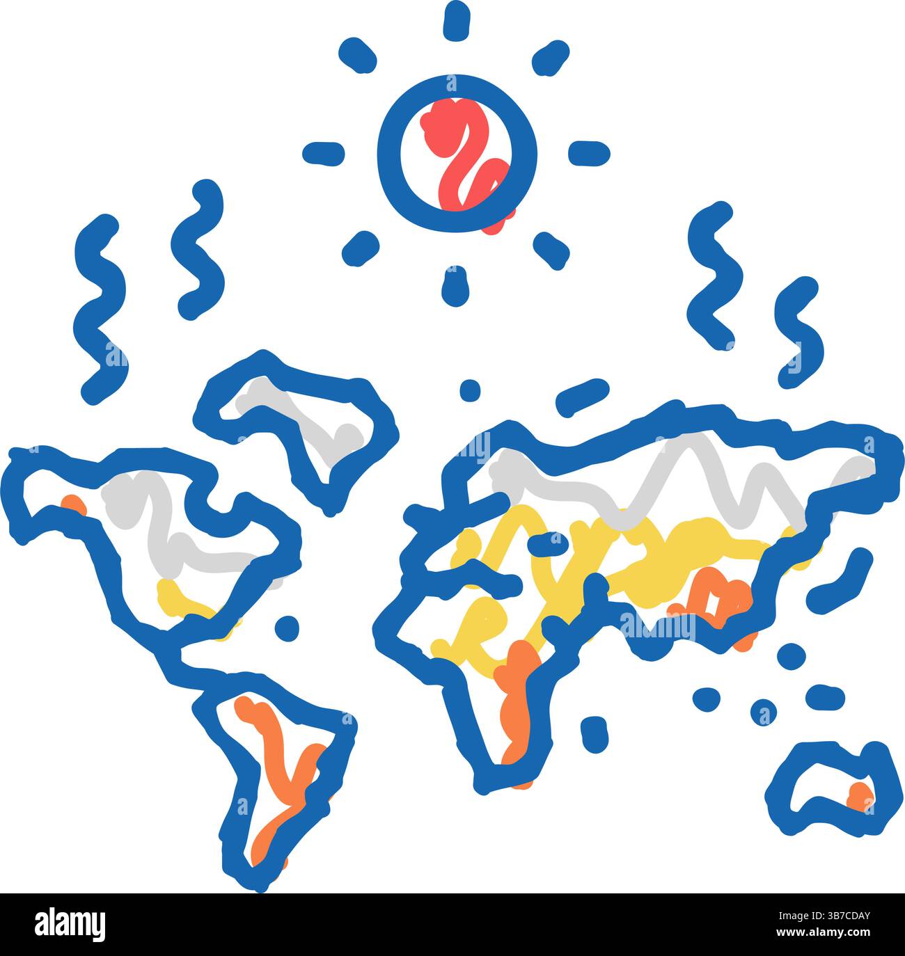 drought map icon doodle illustration Stock Vector Image & Art - Alamy