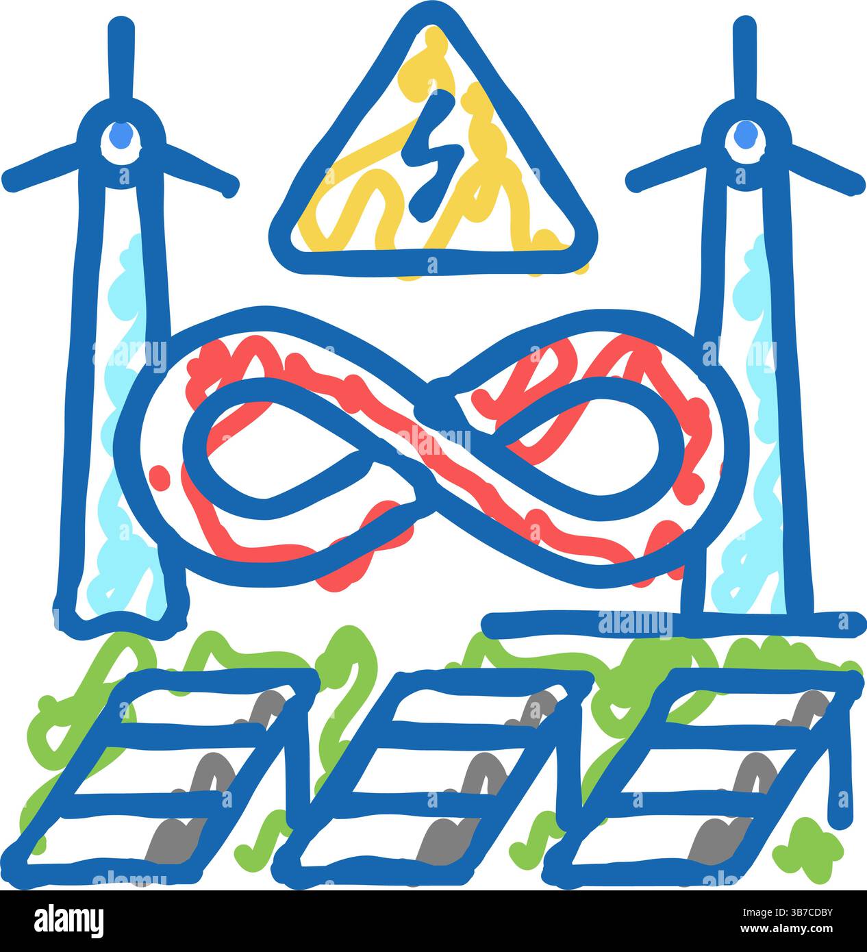 renewable energy icon doodle illustration Stock Vector Image & Art - Alamy