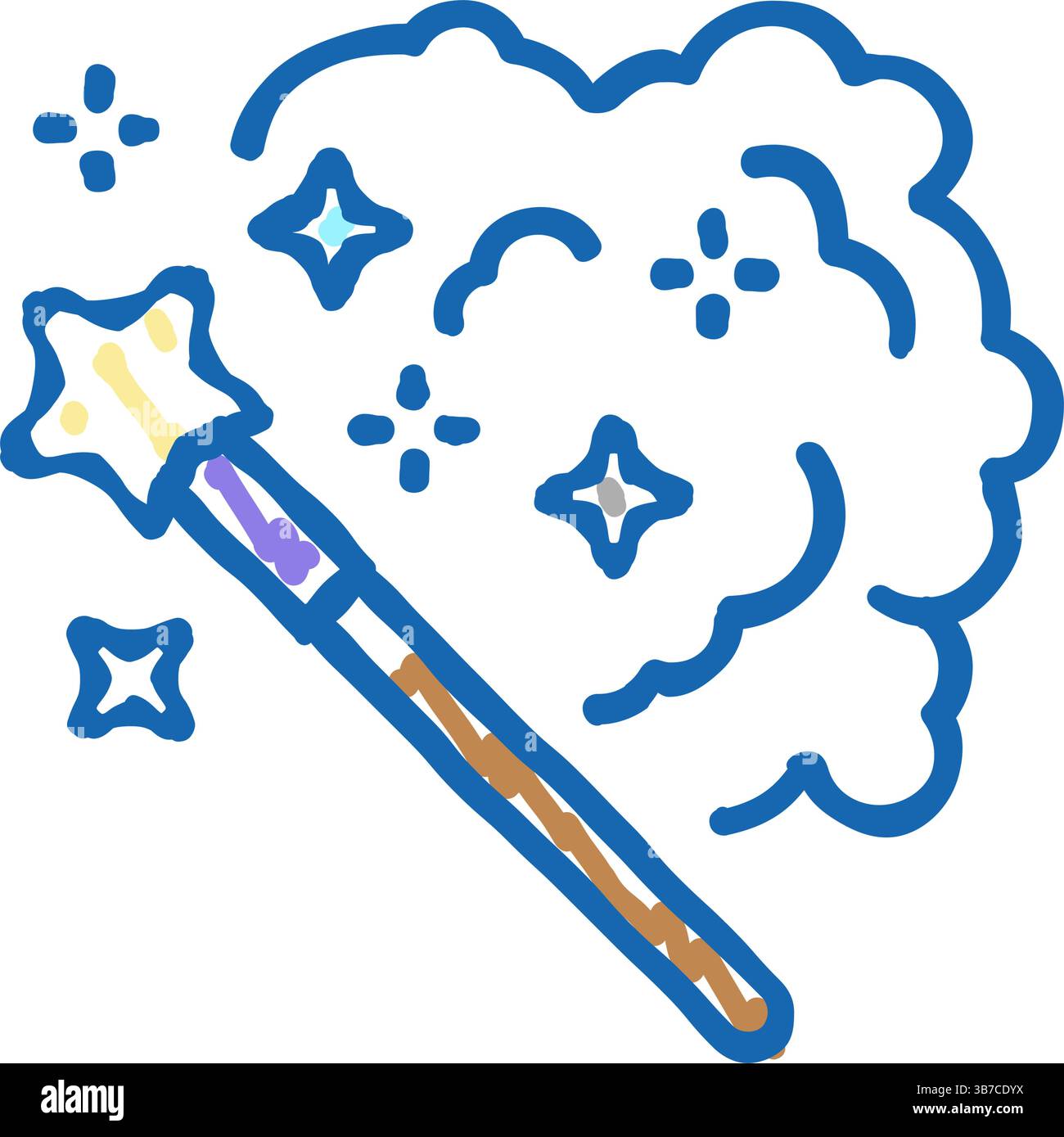 Magician magic wand performing Stock Vector Images - Alamy