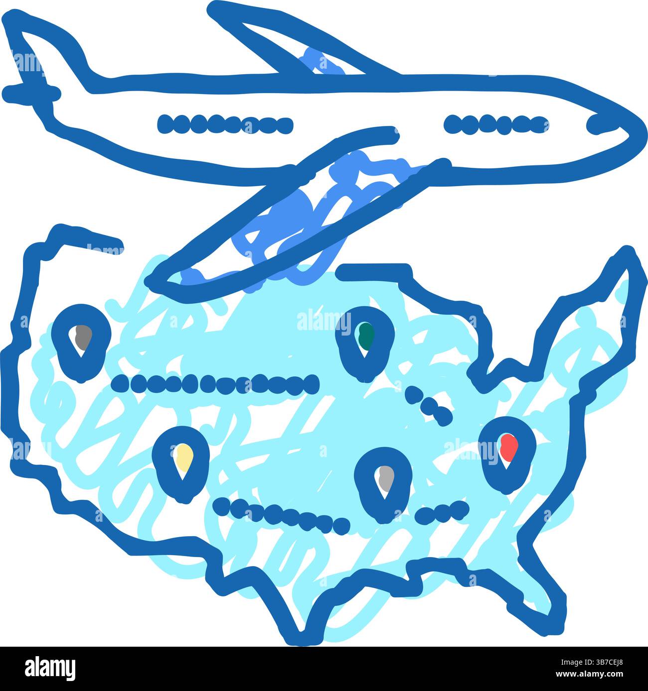 usa travel icon doodle illustration Stock Vector Image & Art - Alamy