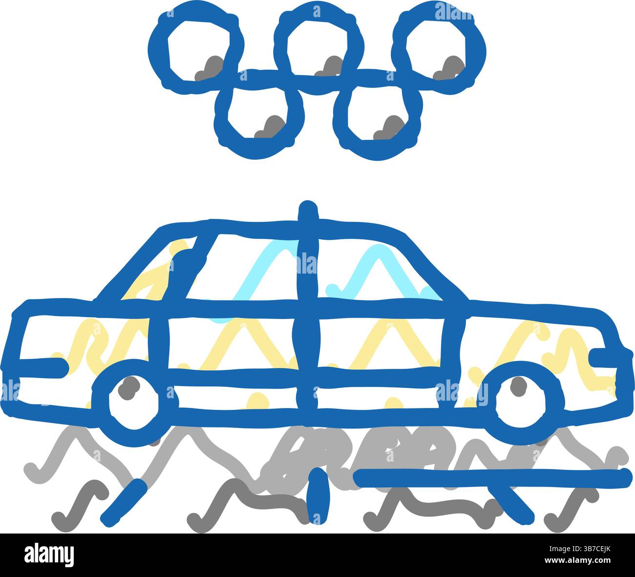 taxi cab icon doodle illustration Stock Vector Image & Art - Alamy