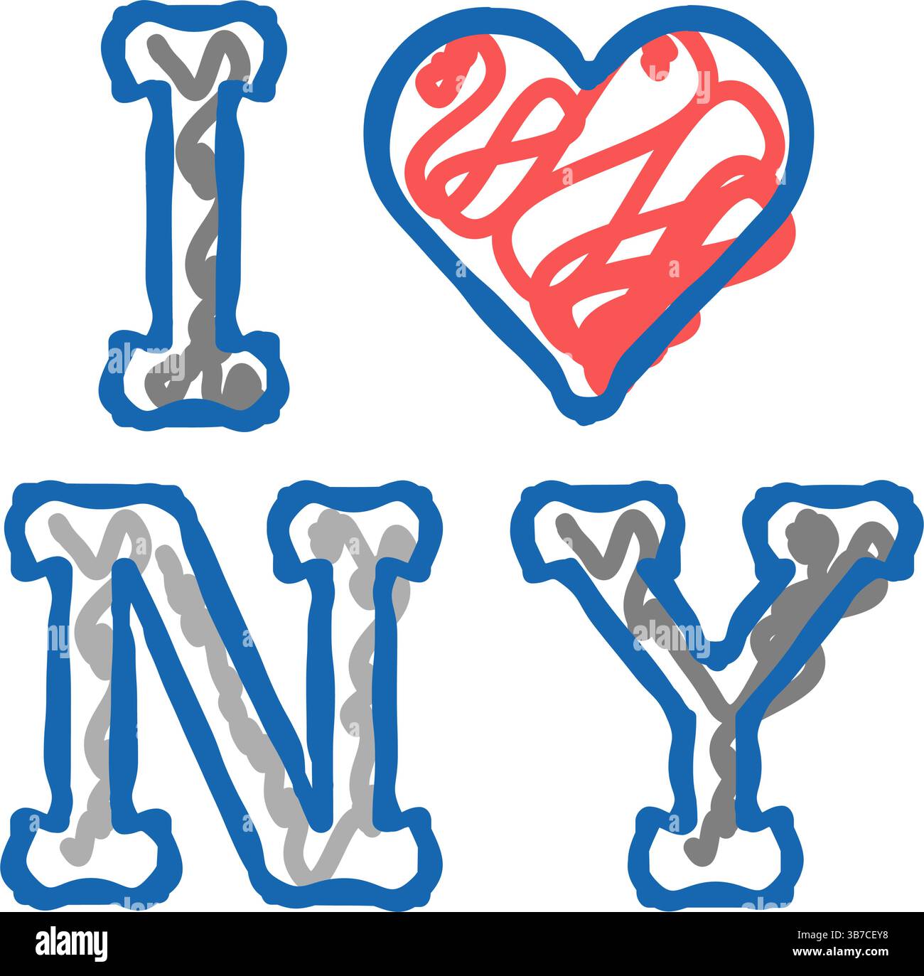 I love new york icon doodle illustration Stock Vector Image & Art - Alamy