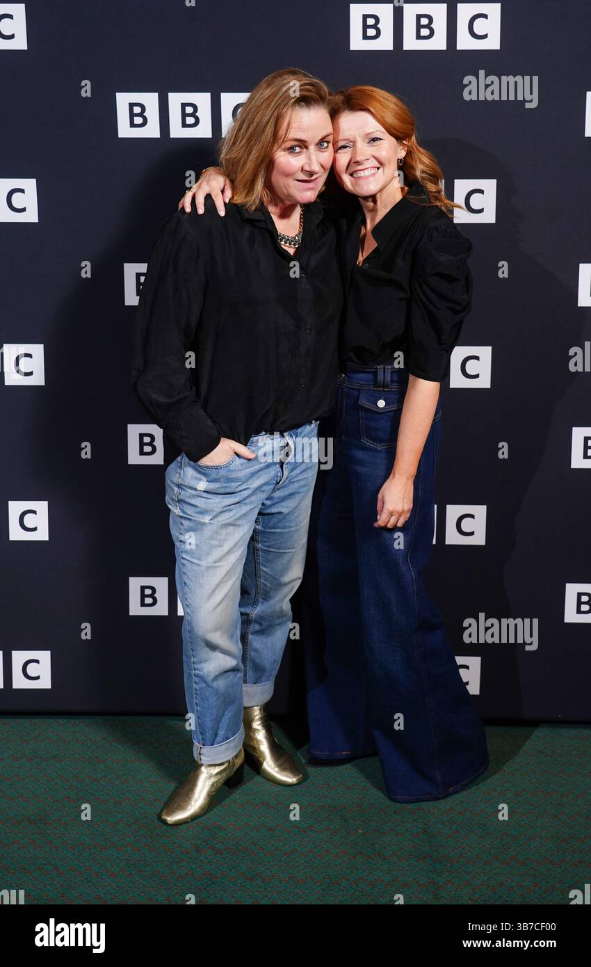 Rosie Cavaliero (left) and Sian Gibson arriving for a screening of ...
