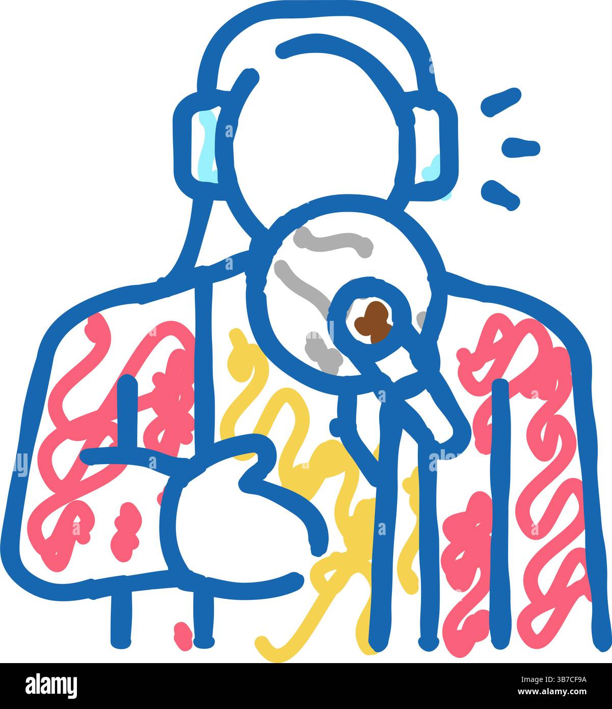 voiceover artist icon doodle illustration Stock Vector Image & Art - Alamy