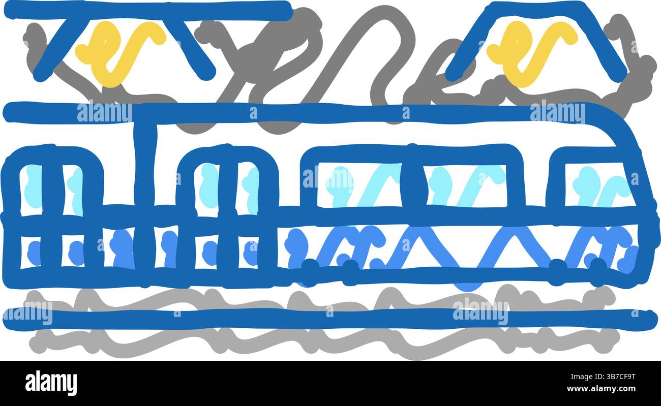 subway metro transport icon doodle illustration Stock Vector Image ...