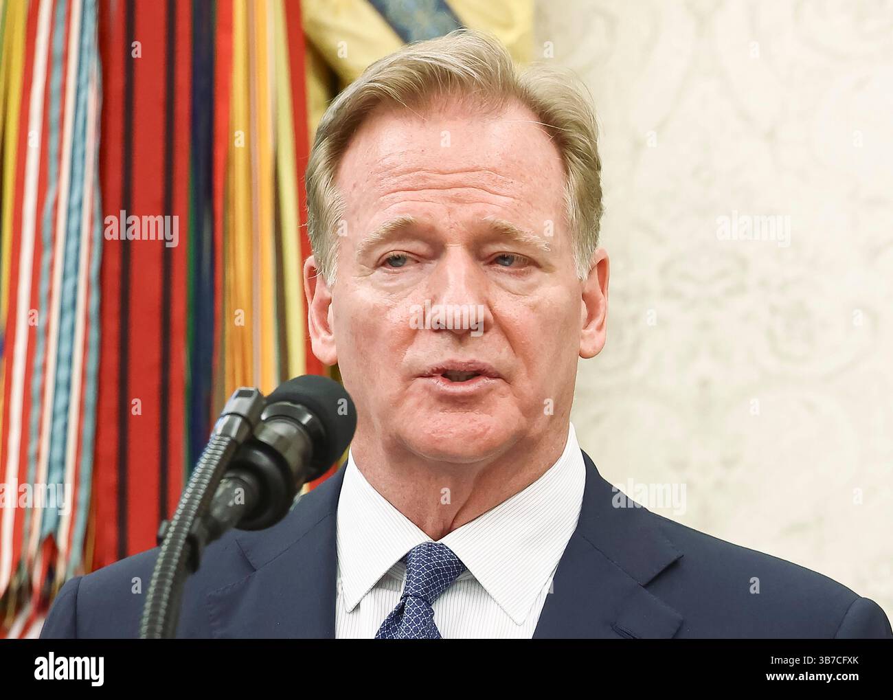 Roger Goodell, Commissioner, National Football League (NFL), makes ...