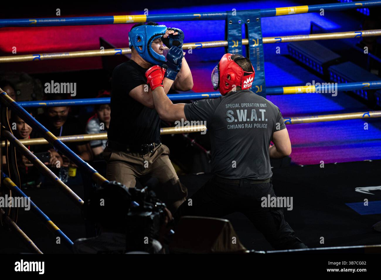 Bangkok, Thailand. 06th May, 2025. Thai policemen participate in the Cops Combat competition at ...