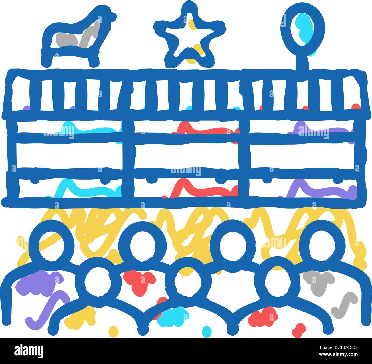 fairground amusement park icon doodle illustration Stock Vector Image ...