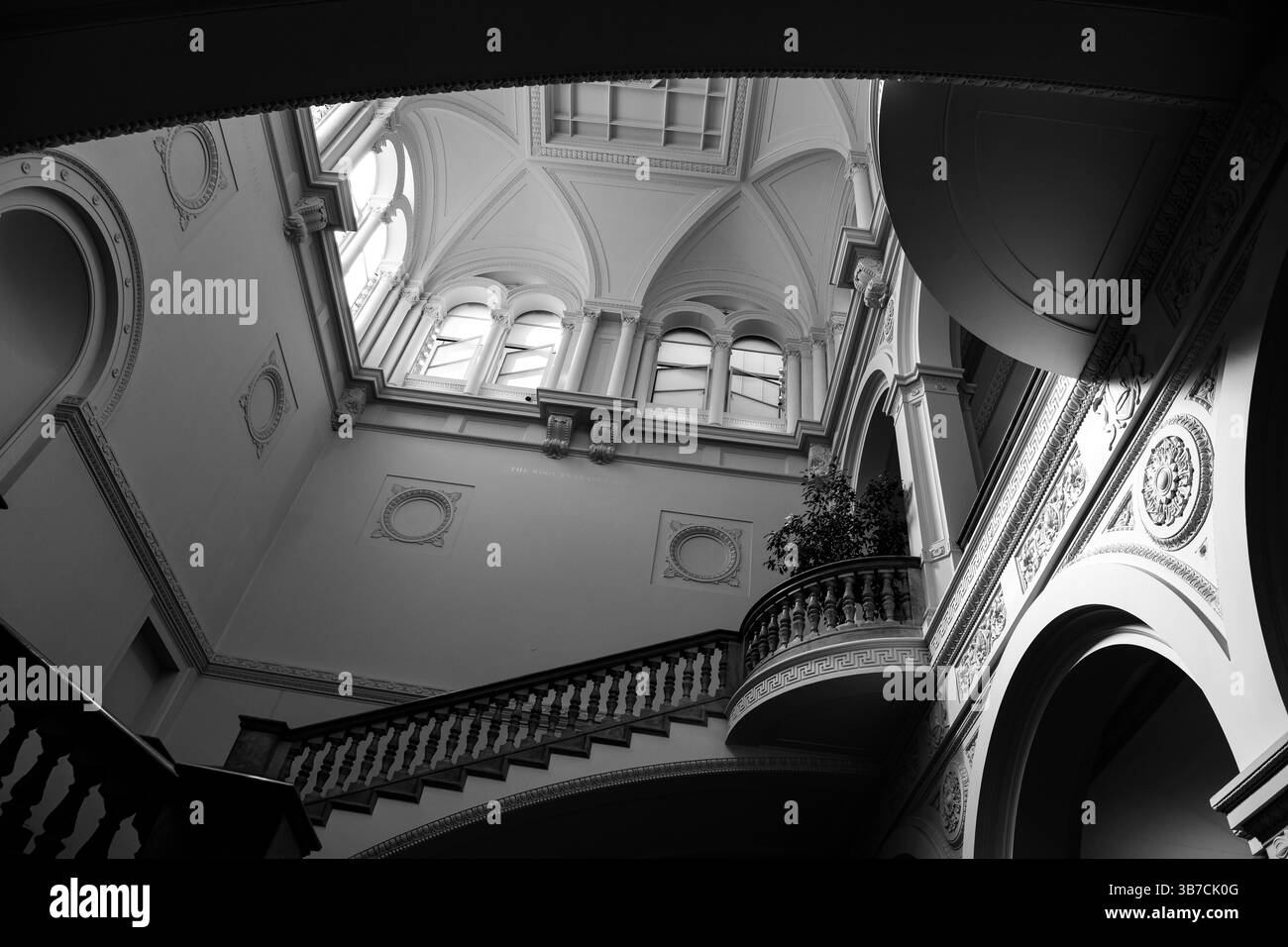 Stone staircase inside an old mansion Stock Photo - Alamy