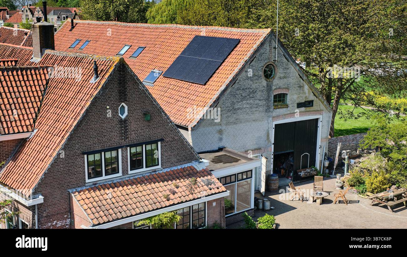 April 25, 2025 - Den Briel-Netherlands: Traditional Dutch houses with ...