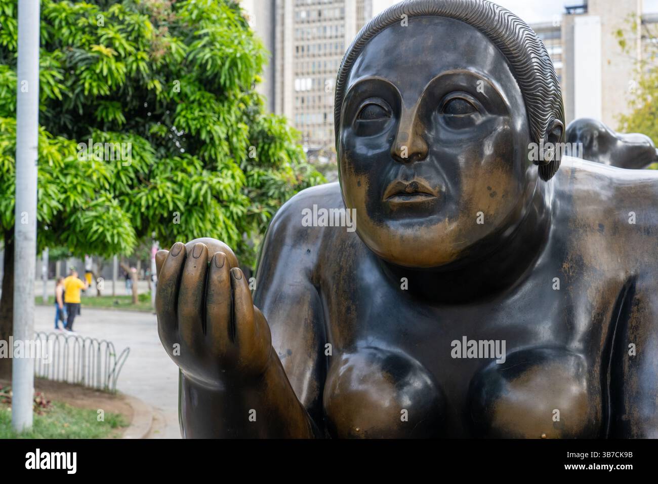 Woman with Fruit, a sculpture by Fernando Botero in the Botero Plaza in ...