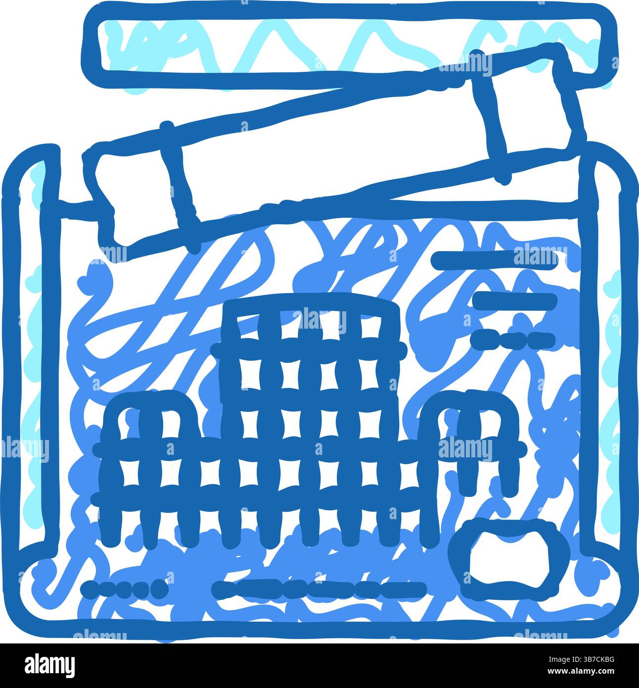 engineer project blueprint icon doodle illustration Stock Vector Image ...