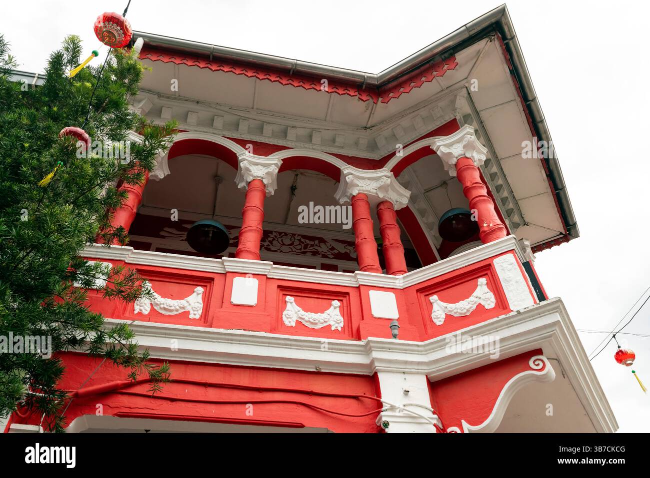 Red building in eclectic style at Tan Hiok Neeand and Jalan Wong Ah ...