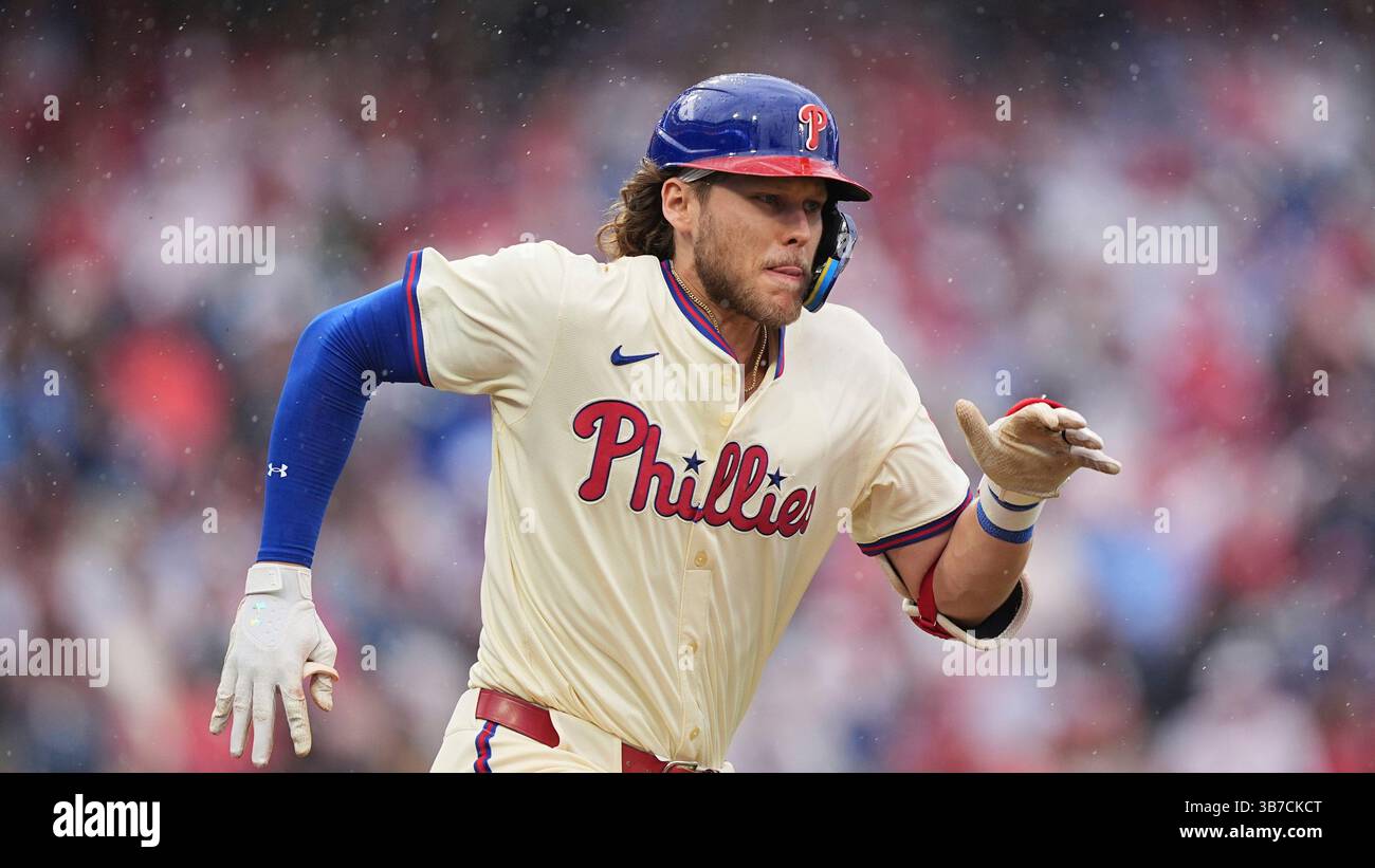 Philadelphia Phillies' Alec Bohm in action during a baseball game ...