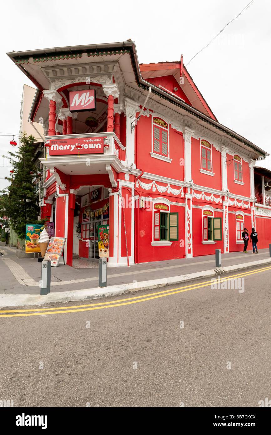 Red building in eclectic style at Tan Hiok Neeand and Jalan Wong Ah ...