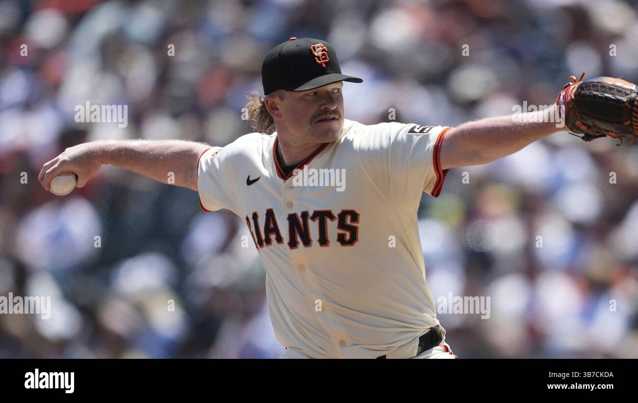 San Francisco Giants pitcher Logan Webb during a baseball game against ...