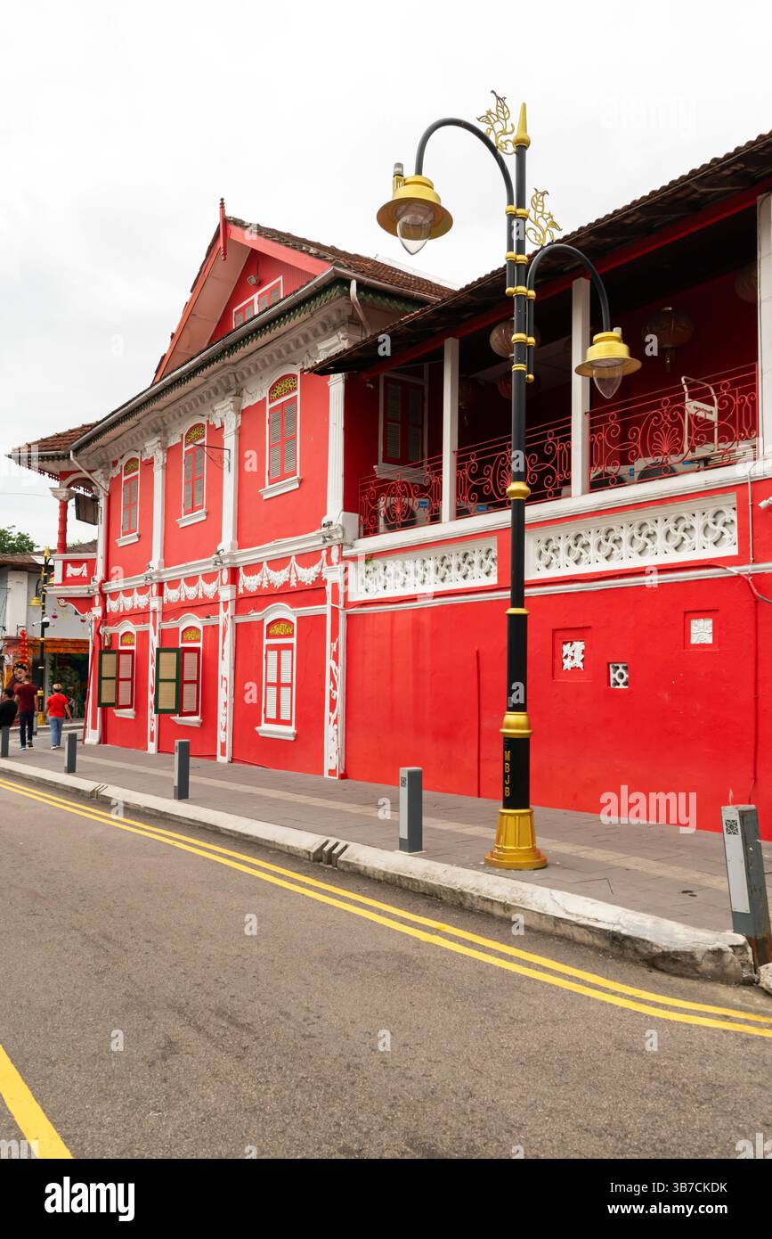 Red building in eclectic style at Tan Hiok Neeand and Jalan Wong Ah ...